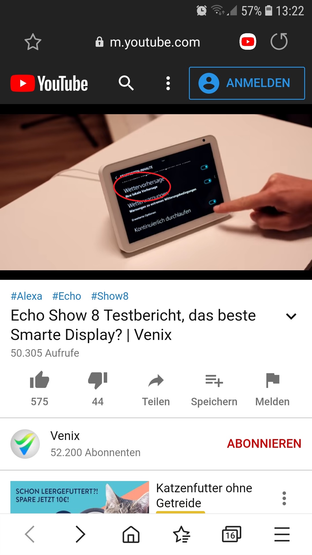 Hallo, ich kann bei meinem Echo Show 8 bei den Startseiten-Inhalte ...